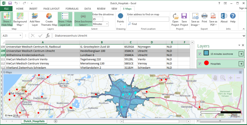 E-Maps advanced - Mapping in Excel - Verkrijgbaar bij First Element